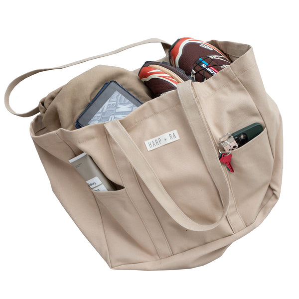 Origin Tote in Dusty Beige | Harp + Ra